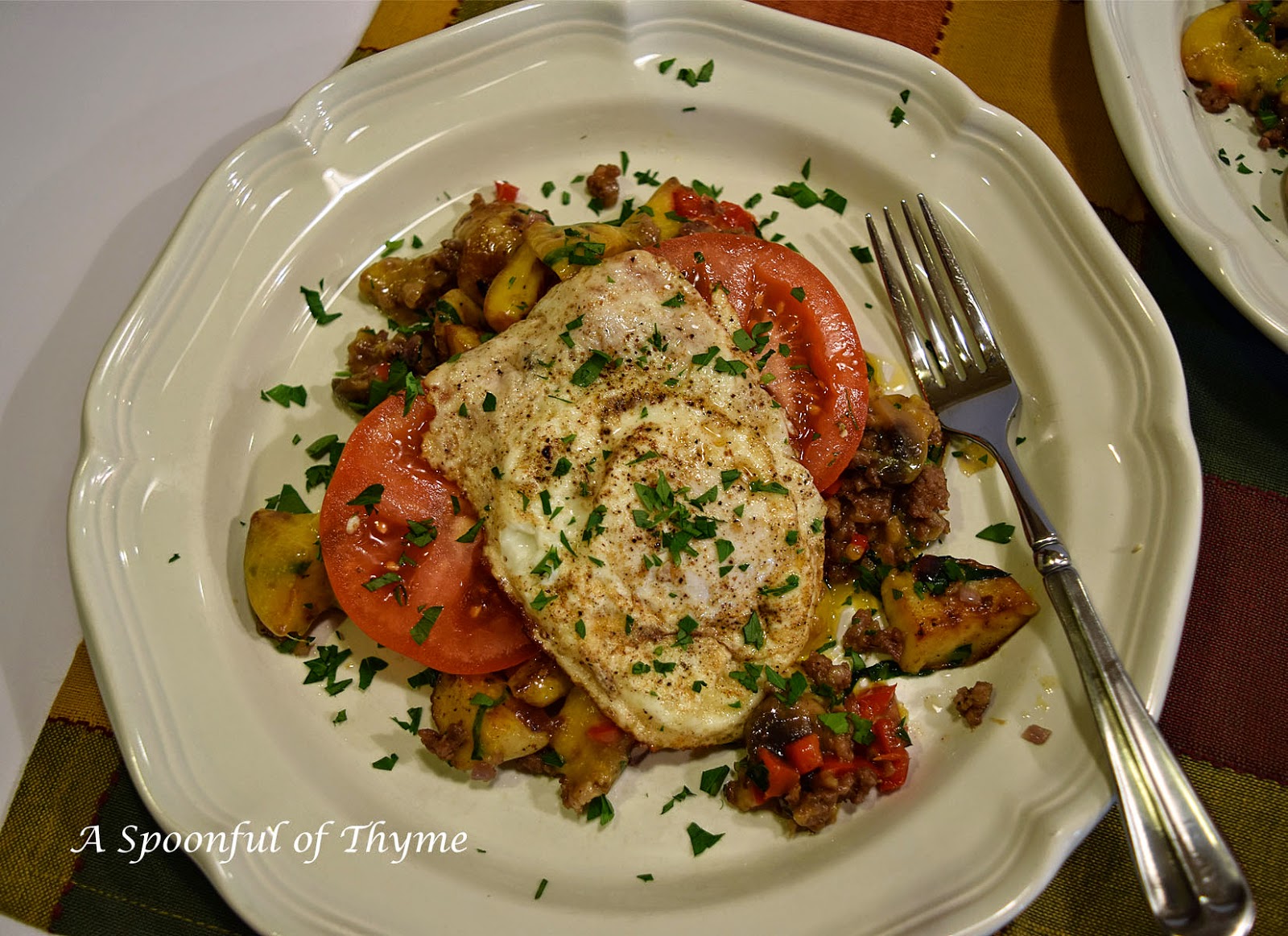 Cowboy Vegetable Scramble, Blogger CLUE