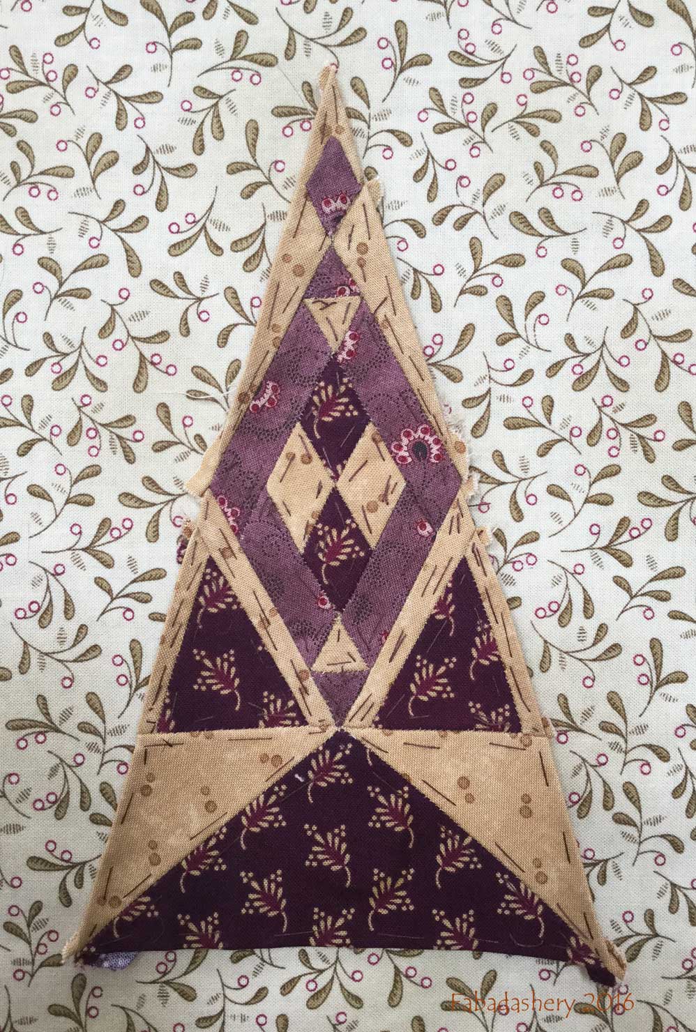 Fabadashery: Dear Jane Quilt - Border Triangle Block TR11 Phoenix