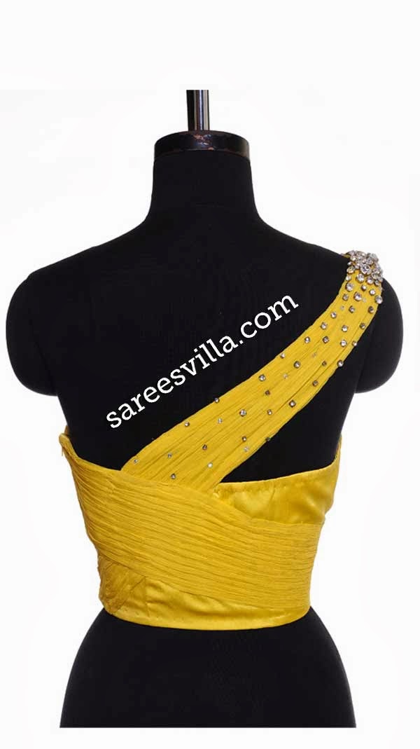 One Shoulder Saree Blouse Back Designs | Sarees Villa