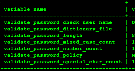 ERROR 1819 (HY000): Your password does not satisfy the current policy ...