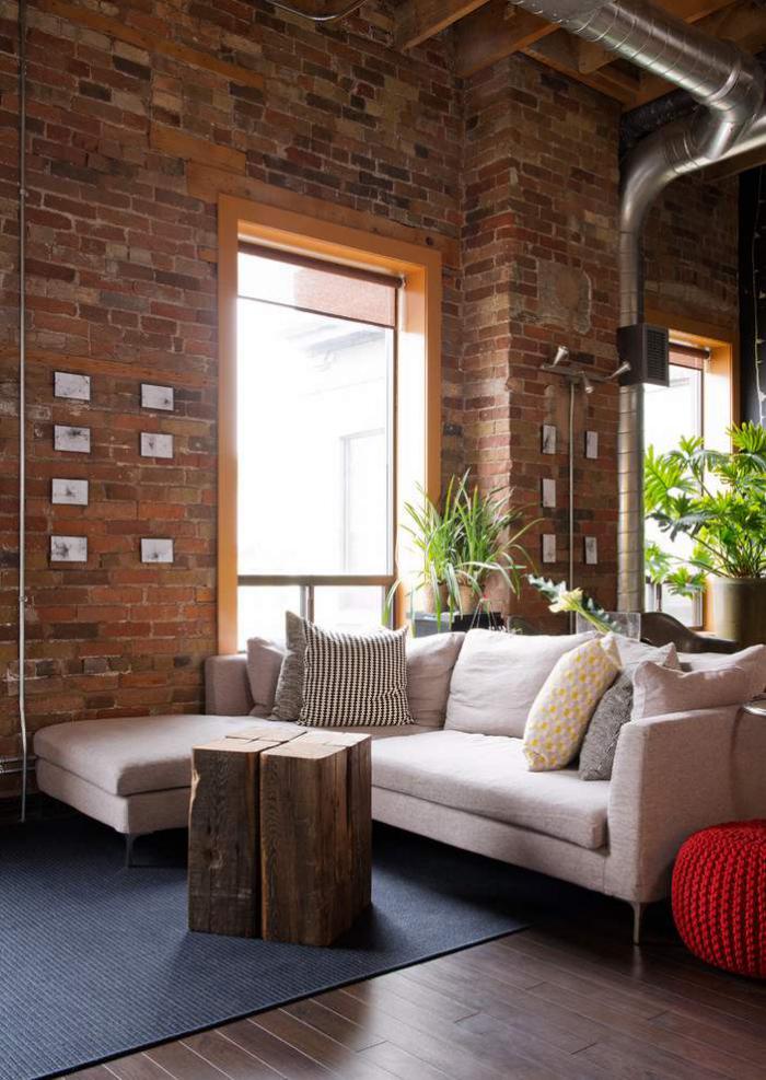 Facing bricks and brick - interior in loft spirit - Diy Fun World