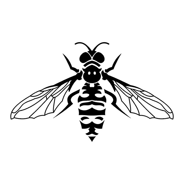 Beetle Tatto Black & White Tribal I