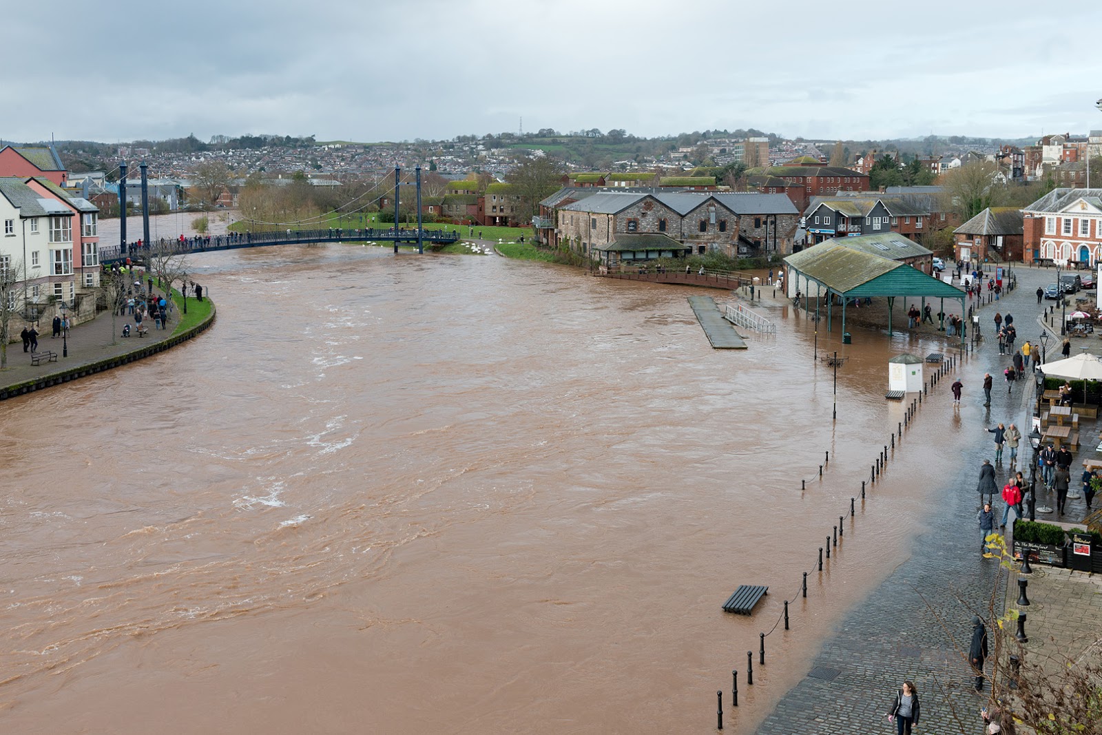 Actual Colour: River Exe Flooding