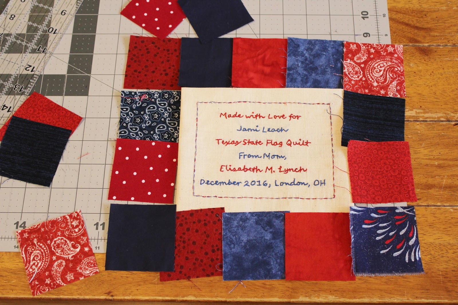 Ohio Thoughts: Texas State Flag Quilt
