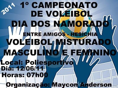 Um pouquinho de tudo: Esporte e RCC: 1º CAMPEONATO DE VOLEIBOL DIA DOS ...