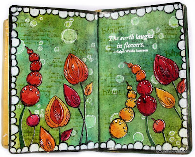 PaperArtsy: 2016 #13: Art Journal Layout {a video from Vicky Papaioannou}