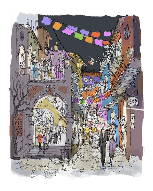 Vorrei essere un personaggio austeniano: I Concept Art di Coco