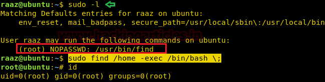 Linux Privilege Escalation using Sudo Rights