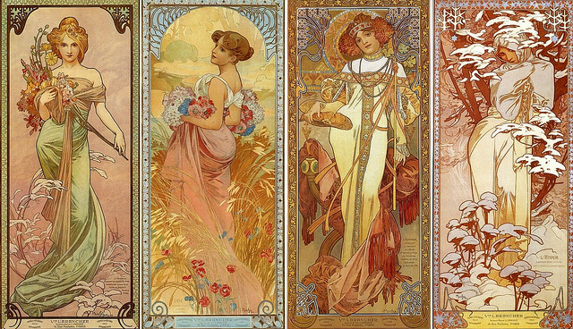 VINTAGE BLOG: Alfons Mucha - The Seasons 1900