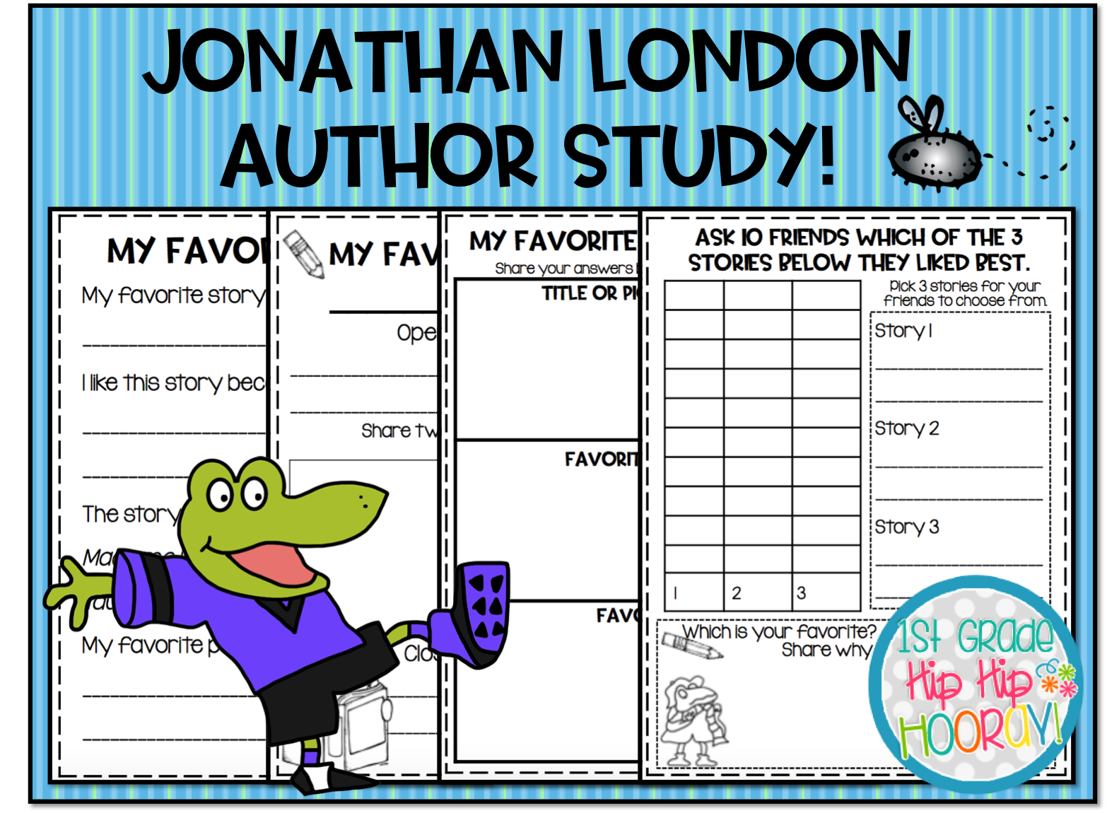 1st Grade Hip Hip Hooray!: Jonathan London Author Study