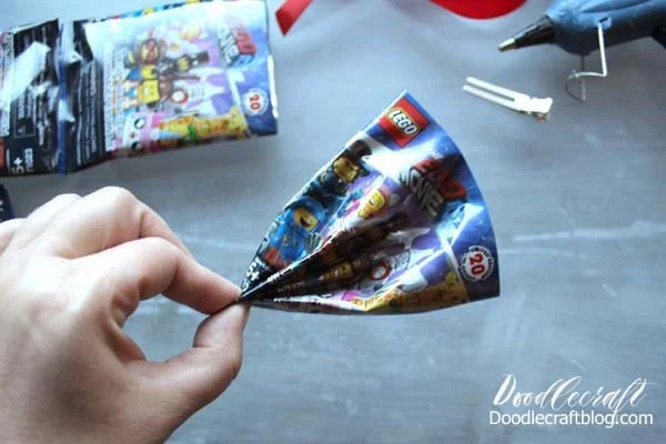 Lego Minifigure Blind Bag Wrappers Upcycled Hairbow!