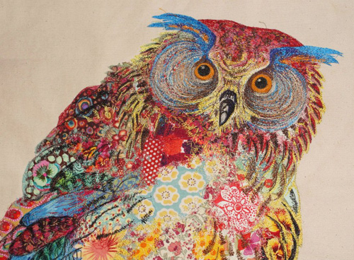 My Owl Barn: Sophie Standing: Textile Embroidery Art