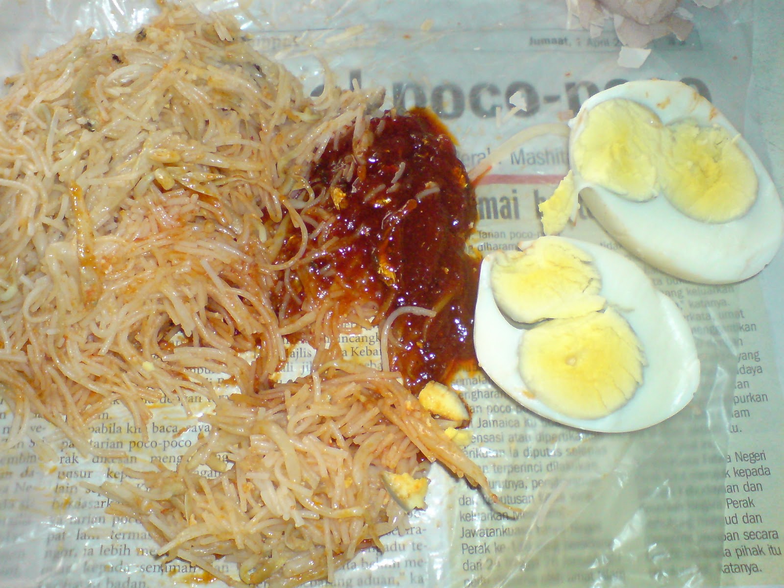 terajubintang7: Telur rebus Kuning Kembar & Mee Hoon Goreng