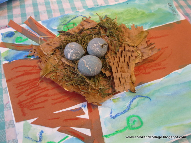 Color, collage, and much more: Bird's nests!