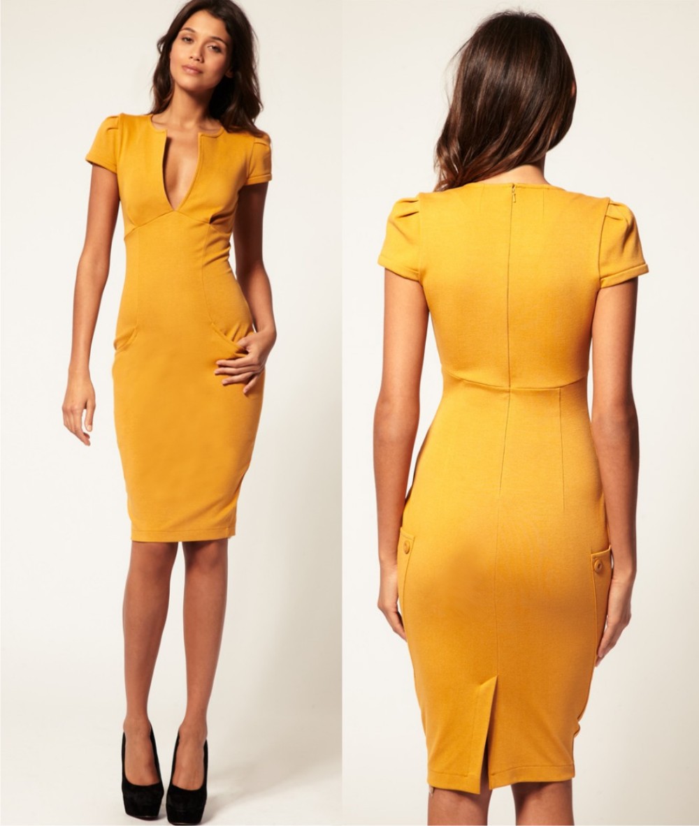 Sleeved Dresses Work Dresses Of Ladies