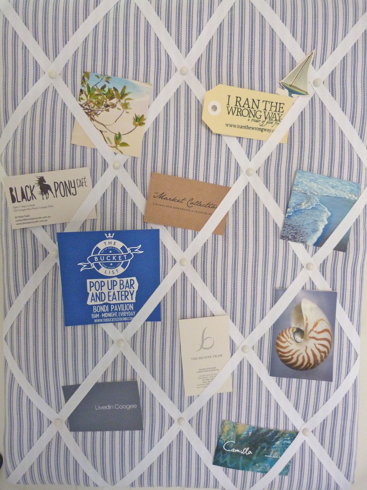beachcomber: diy notice board