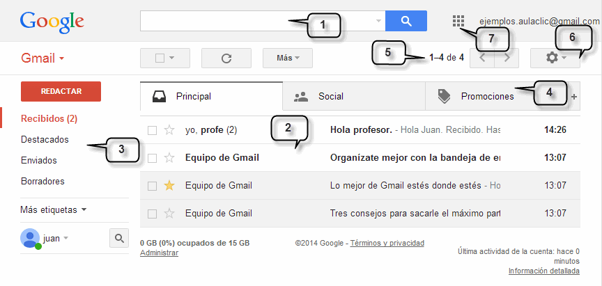 CEP.GRADO 6° DE SECUNDARIA (A Y B): ENTORNO DE GMAIL