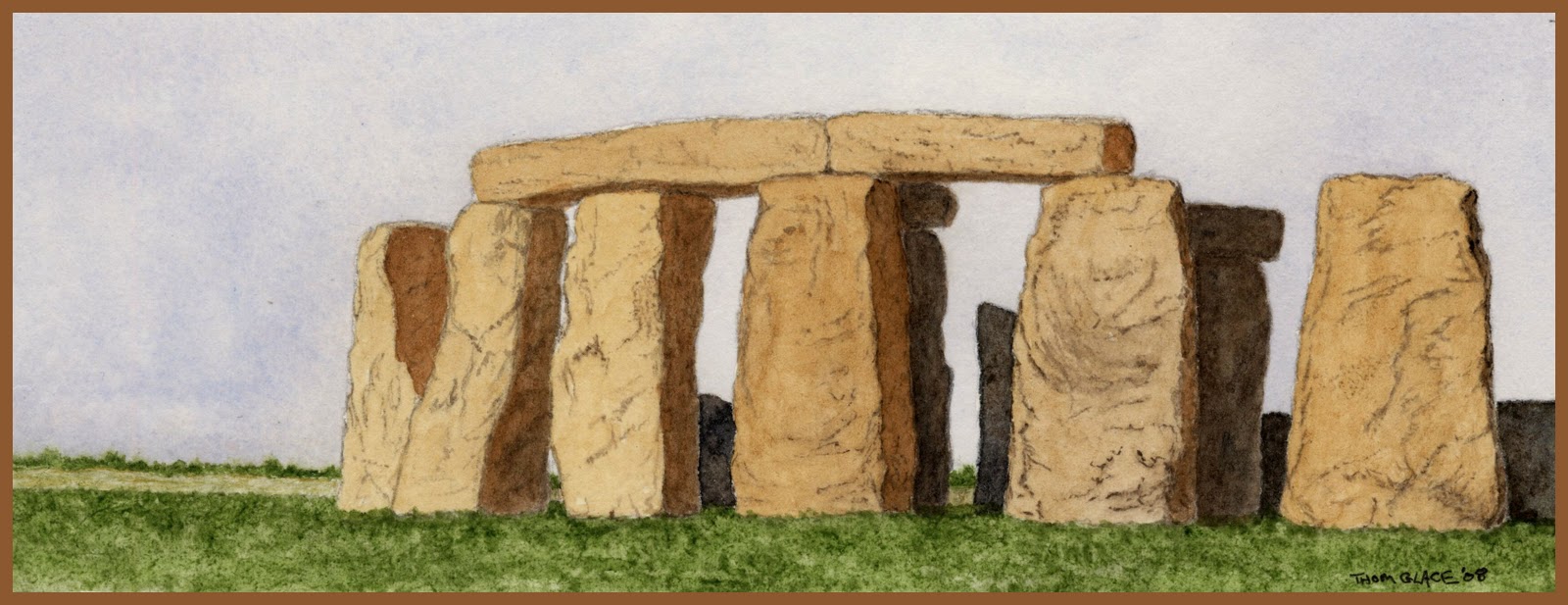 Thom Glace- Watercolor Artist: 'Pentre Ifan Dolmen'- Monalith in ...