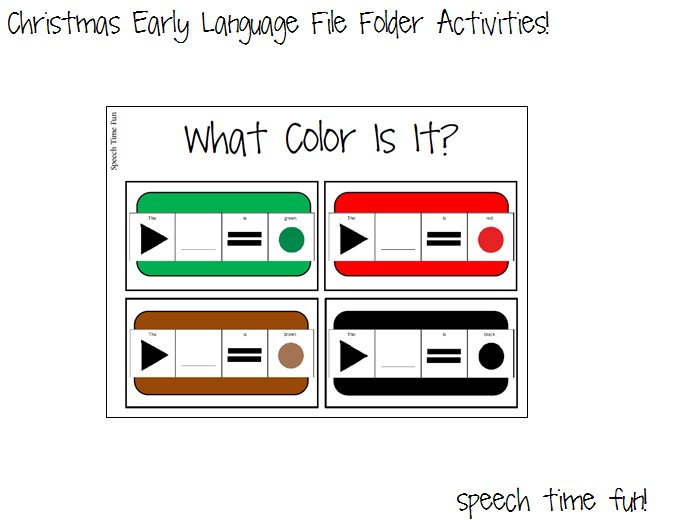 Reading Comprehension Stories: Christmas Early Language File Folder ...