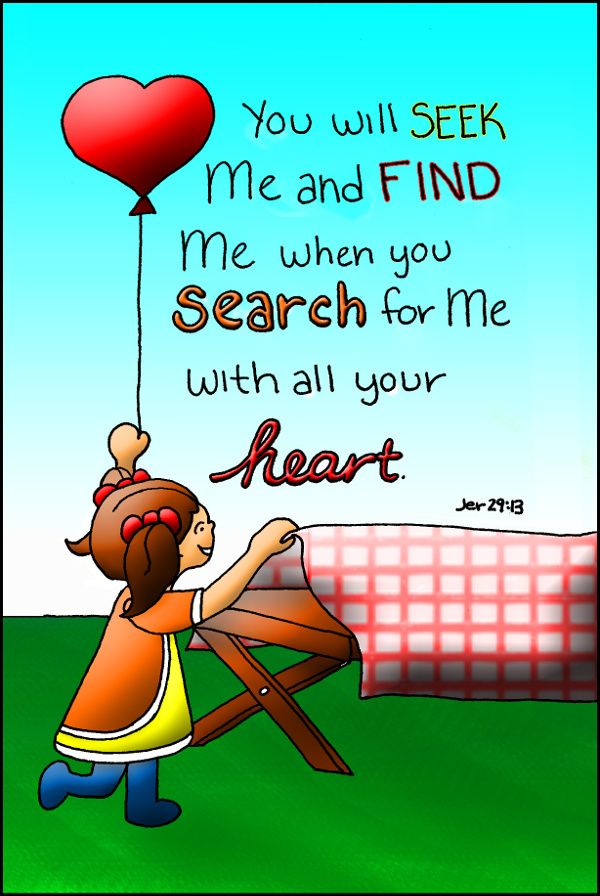 Doodle Through The Bible: Jeremiah 29:13, Seek Me and Find Me.