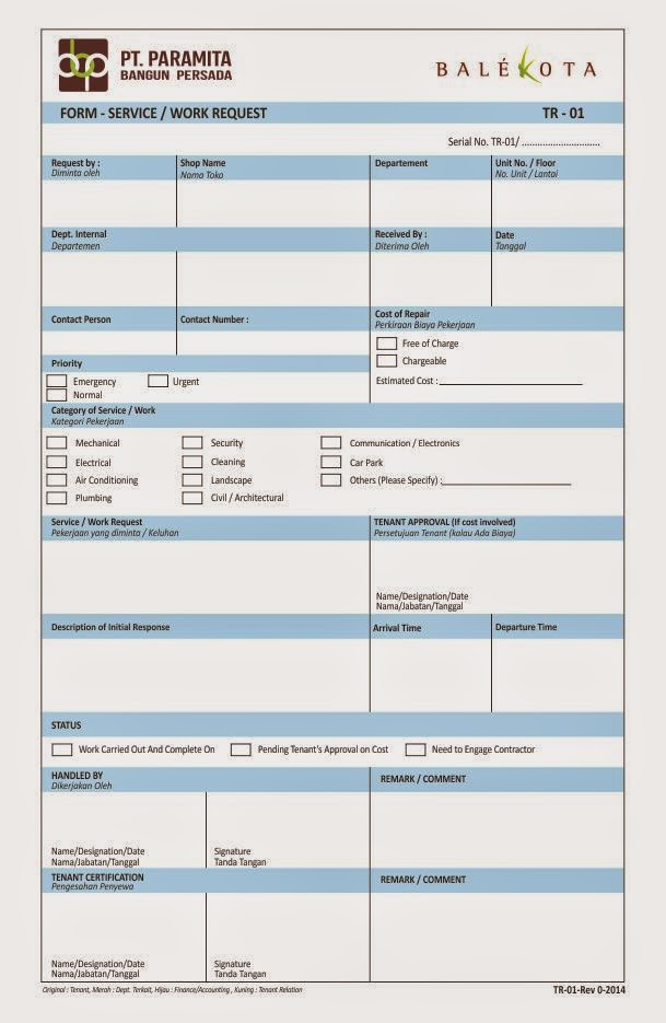 Cetak Nota Tangerang: Cetak Form Komplain