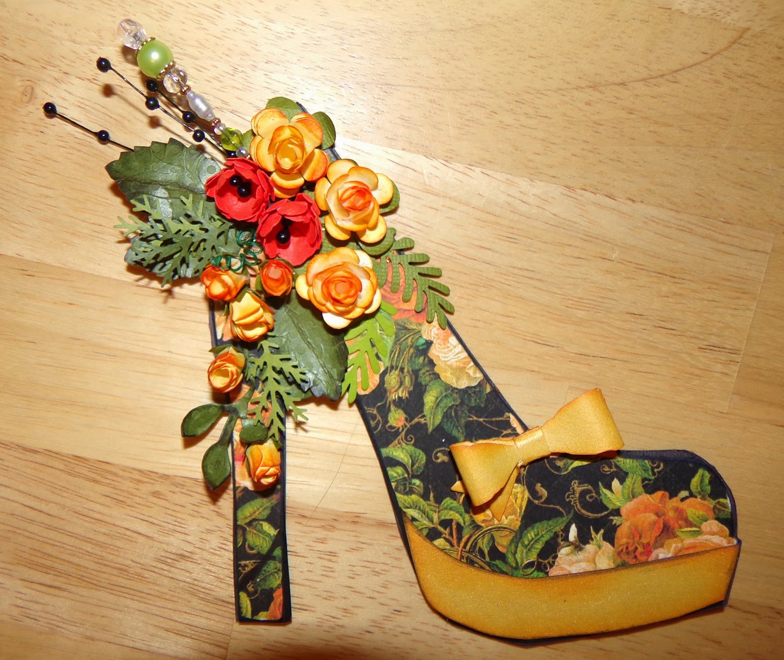 JuJu Crafts: High Heeled Shoe Card, using Graphic 45 An Eerie Tale ...