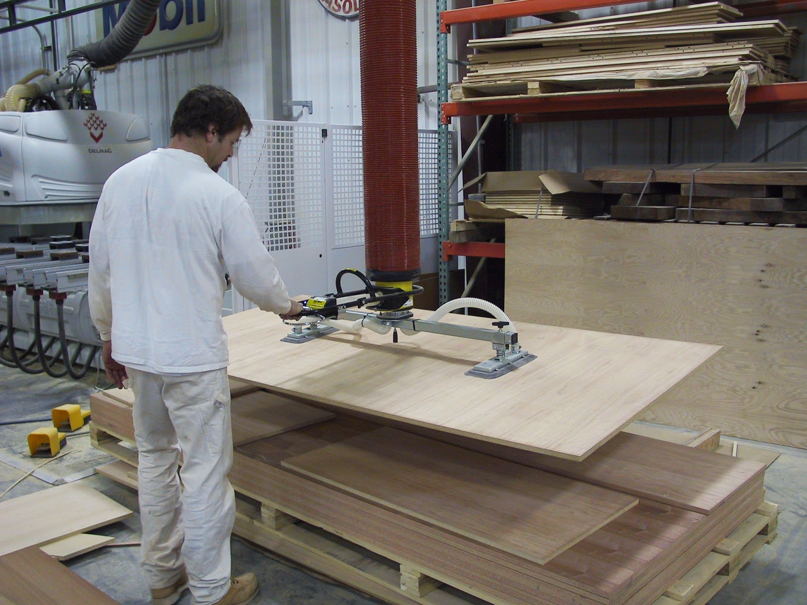 Lifting Equipment Rotates & Lifts Wood Panels with Ease