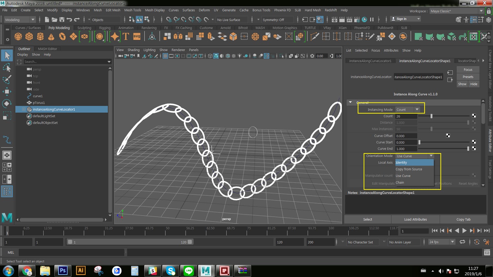 MAYA INSTANCE ALONG CURVE外掛