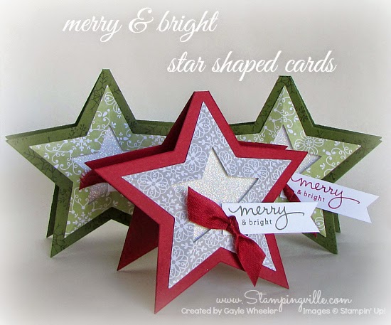 Merry & Bright Star-Shaped Card + Tutorial