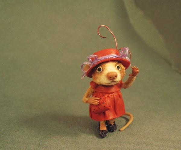 Aleah Klay Studio: Miniature Red Hat Society Mouse One of a kind ...