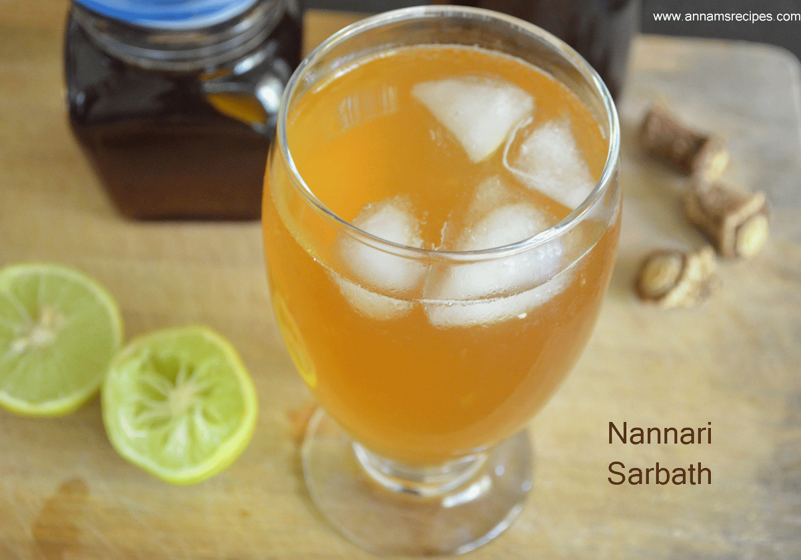Nannari Sarbath / Homemade Nannari Syrup - Annam's Recipes