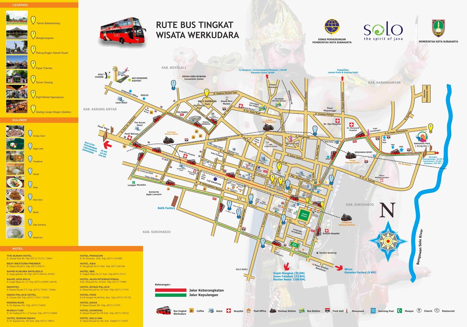 Gado - Gado Nyot - Nyot: Peta Wisata : Surakarta / Solo
