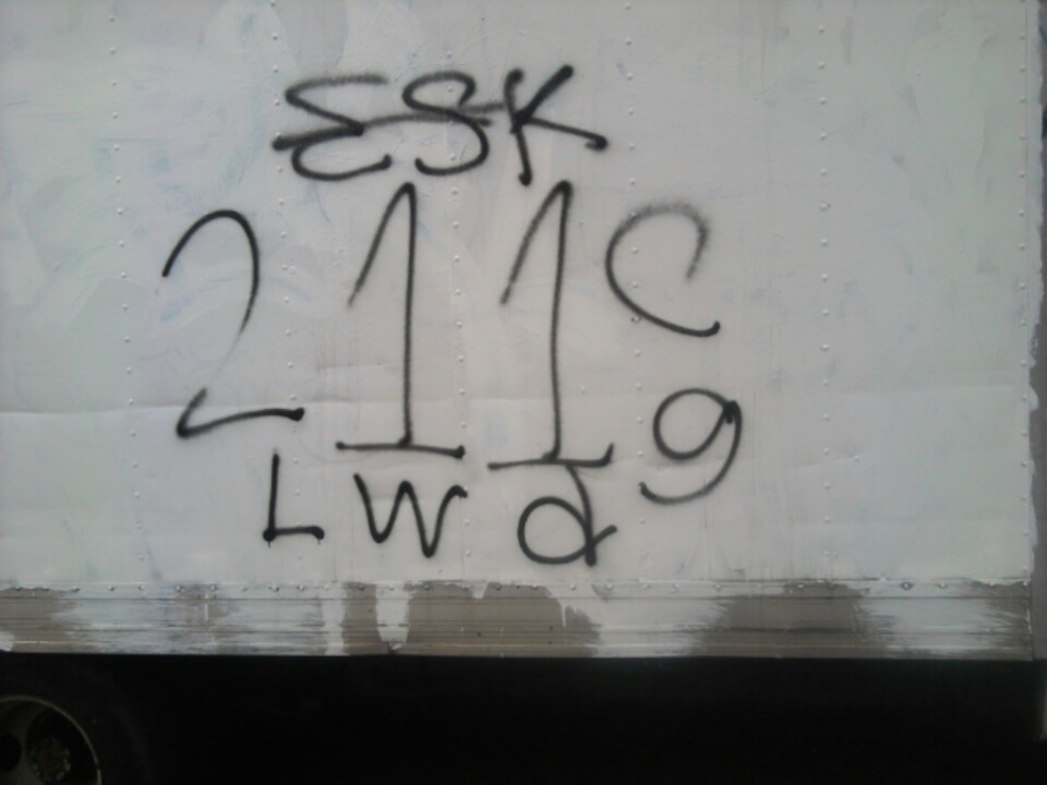 crip gangs graffiti: 211 criminal gang ( Lynwood ,TECG )