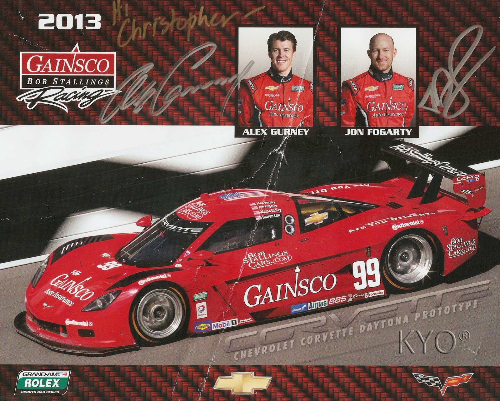 Chris Autographs: Alex Gurney & Jon Fogarty