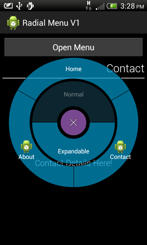 Radial Menu Semi Circular Radial Menu In Android Android Tutorial Code