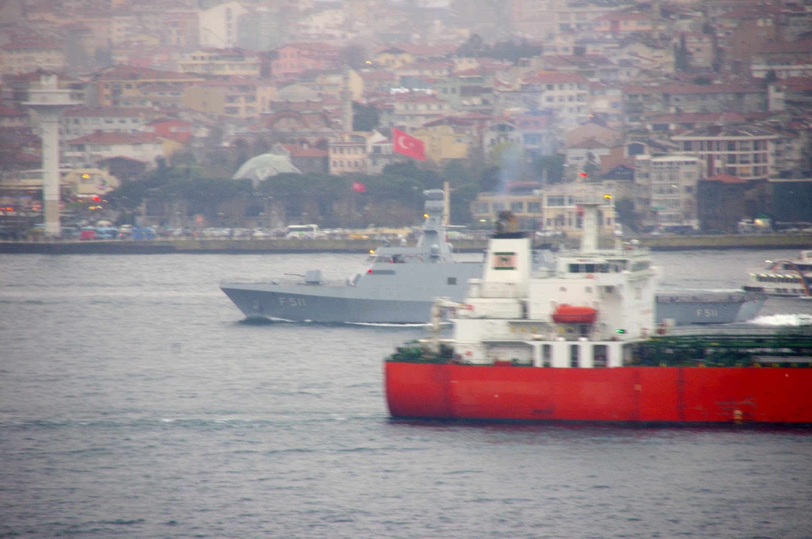 WARSHIPS ON THE BOSPHORUS: F 511 HEYBELIADA -ADA CLASS CORVETTE/FRIGATE