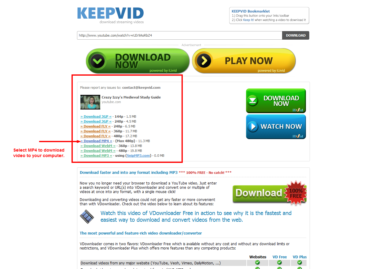 Spear Tip Education: KeepVid: Saving YouTube videos to your computer