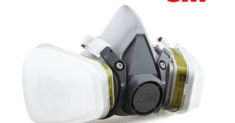 3M 6200 Half Mask Respirator + 3M 6006 Multi Gas and Vapor Cartridge ...
