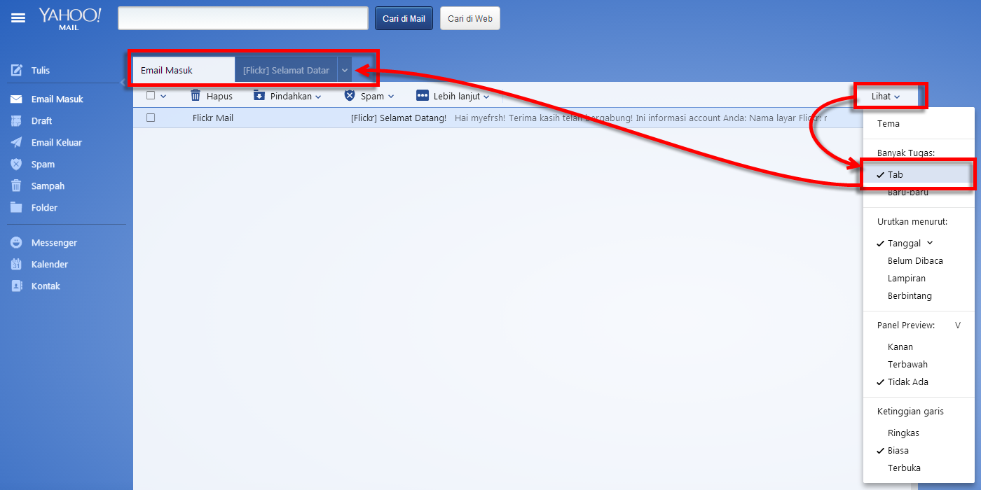 Mengaktifkan Tampilan Tab Pada Inbox Yahoo Mail | Logsmblog