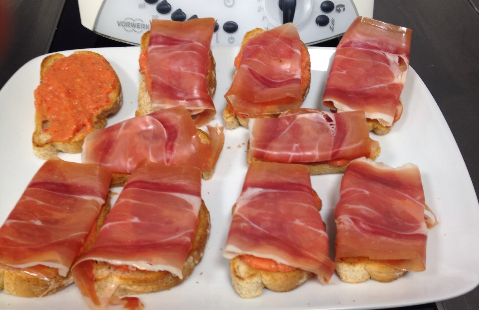 Recetas thermomix: PAN CON TOMATE Y JAMON