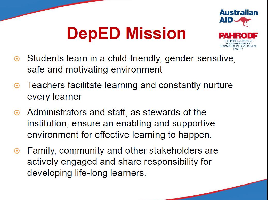 mission and vision of deped - philippin news collections