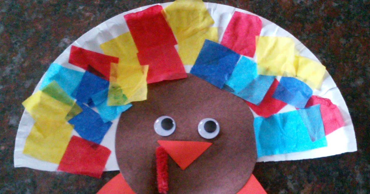 Colorful Tissue Paper Turkey Craft