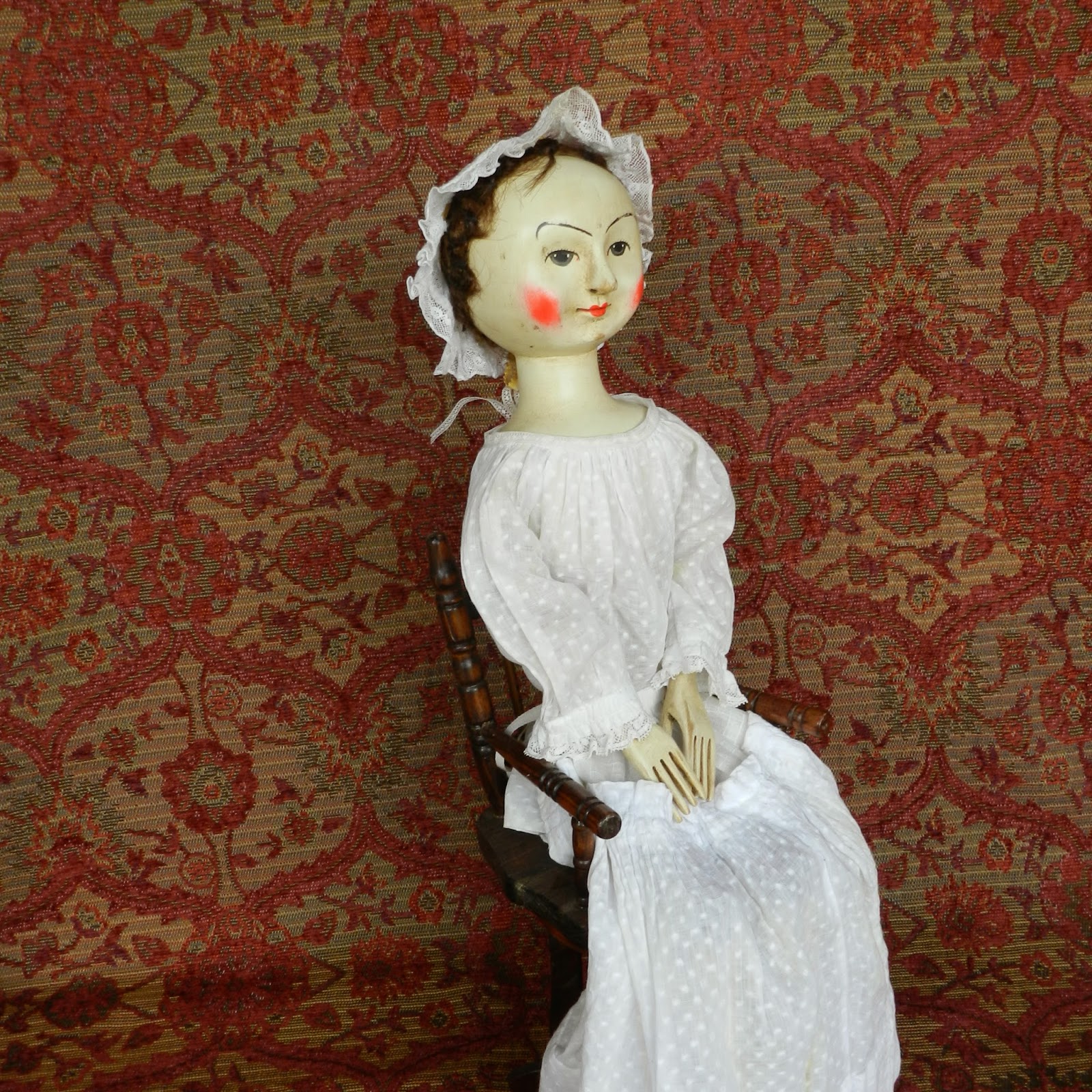 The Old Wooden Sisters: William & Mary period doll reproduction Agnes