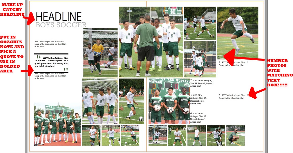 JFKMHS Digital Photo & Yearbook 2018: Assignment: Making a Sports Layout