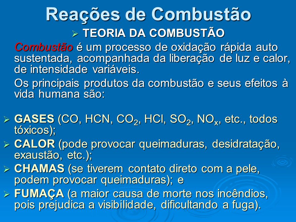 Manual Da Química: Aplicação da Combustão