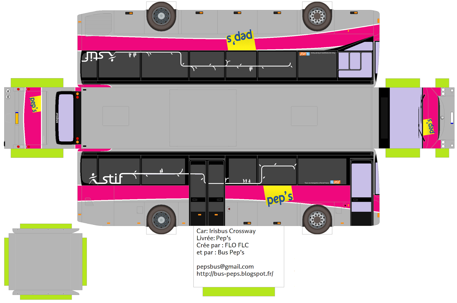 Maquette papier 47: Bus PEP'S (Transdev AMV)