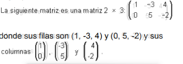 2.1 Definición de matriz, notación y orden.