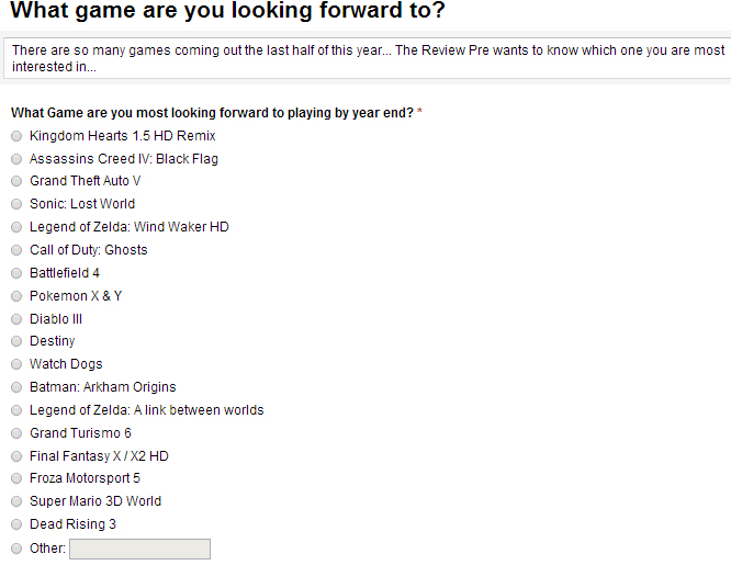 Random Poll Results from week of September 1st