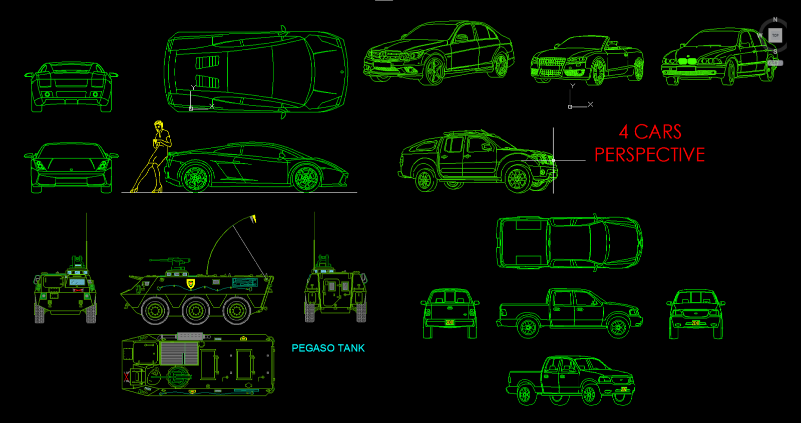 4 DWG CARS ~ ZENT DESIGN 2D