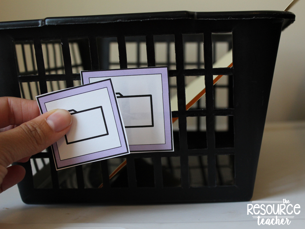 The Resource Teacher: Work Task Labels